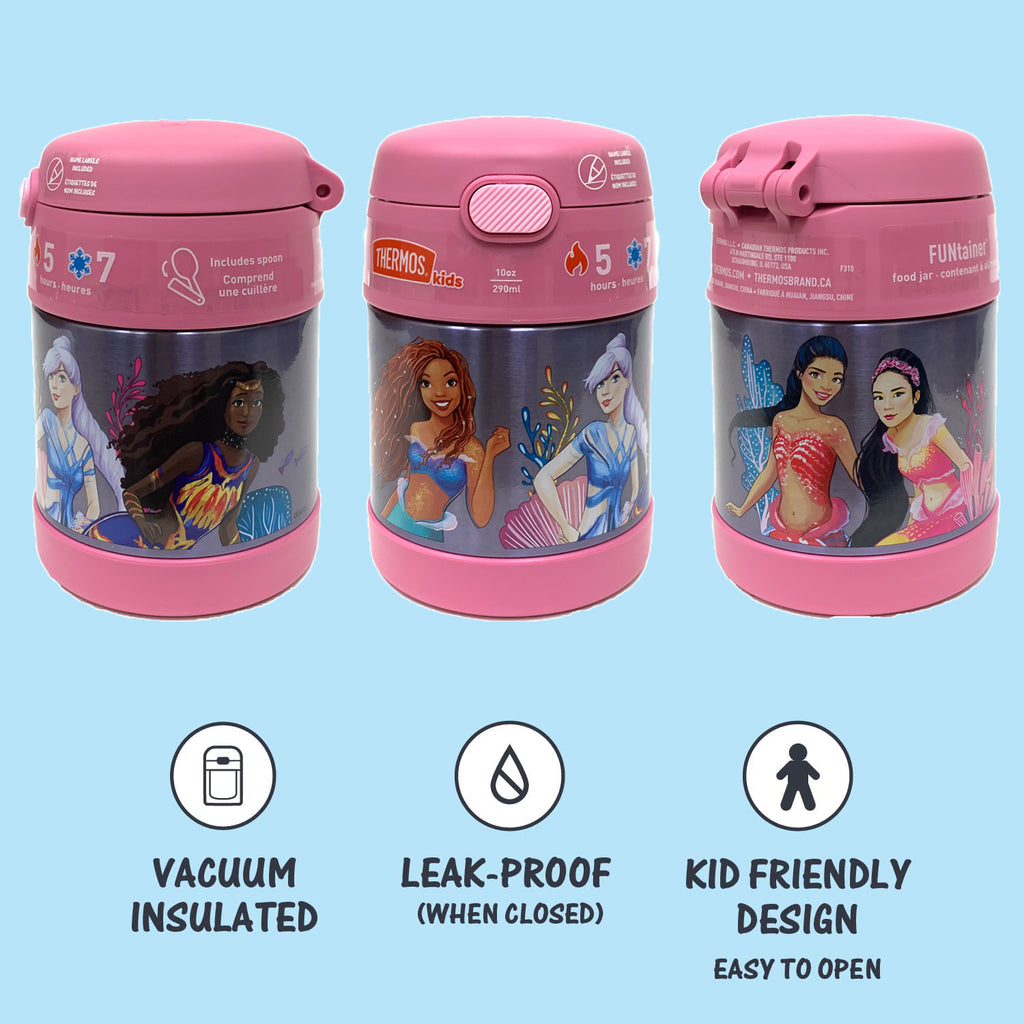 Thermos FUNtainer Stainless Steel 10oz/290mL Food Jar with Fold-able S – Han Star Co.